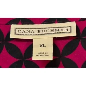 Dana Buchman | Tops | Dana Buchman Magenta Pink Black Geometric ...
